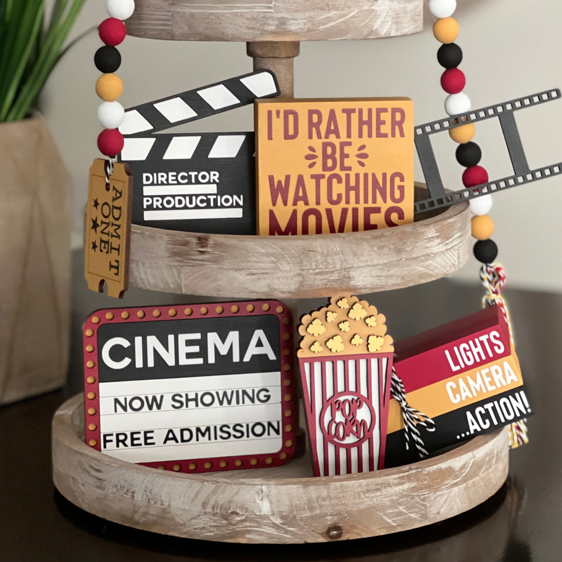 Movie/Cinema Themed Tiered Tray Decor Bundle – Wintuck Home